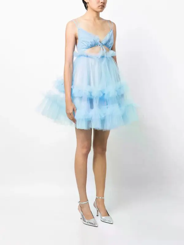ACT Nº1 Tulle Ruffled Flared Dress