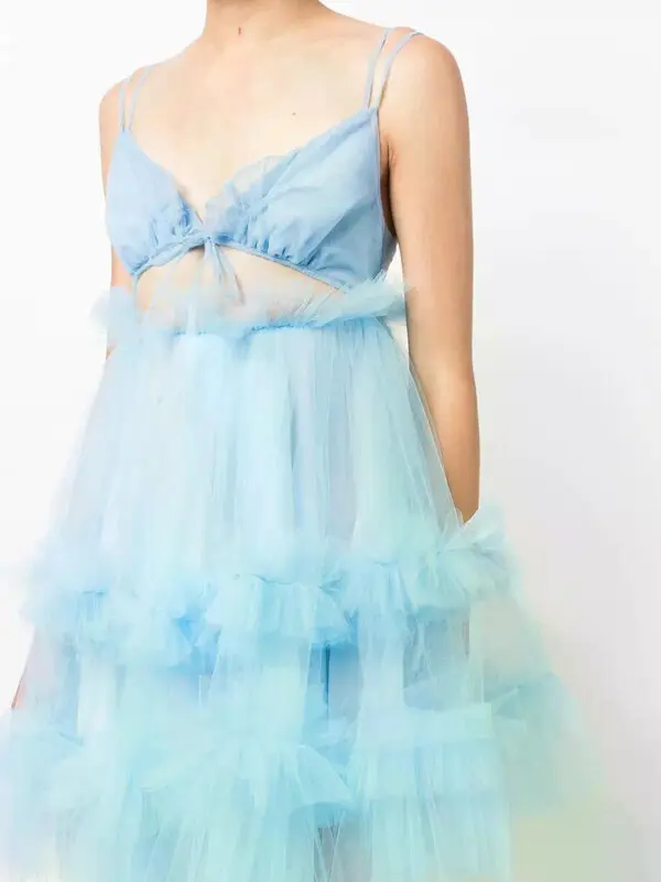 ACT Nº1 Tulle Ruffled Flared Dress