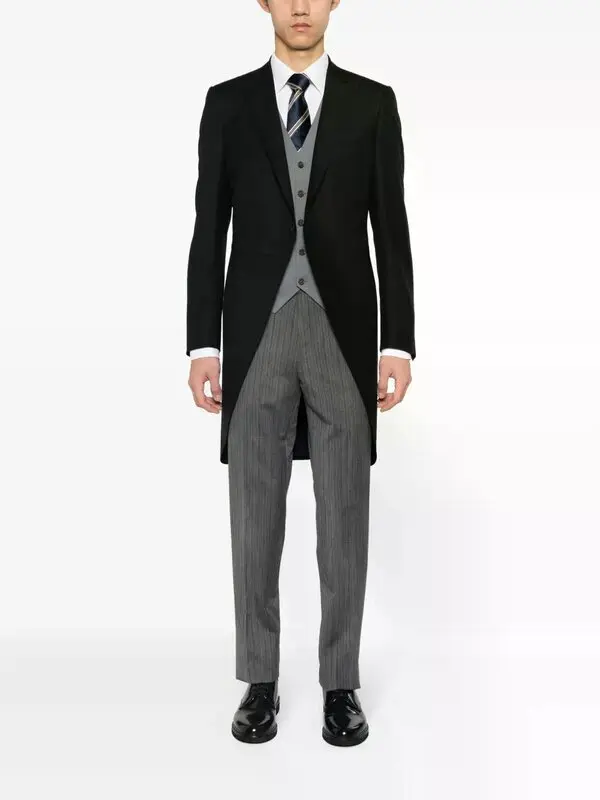 Canali Single-breasted Wool Suit - Black