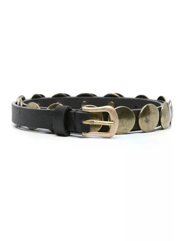 GOLDEN GOOSE Trinidad Studded Belt - Black