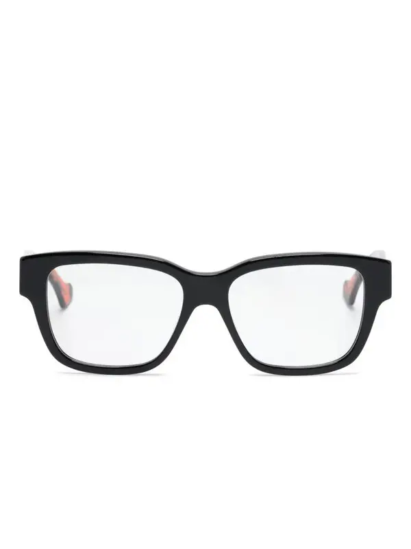 Gucci Tortoiseshell Rectangle-frame Glasses - Black