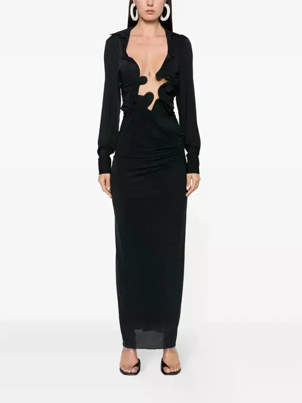 Christopher Esber Venus Plunging Maxi Dress - Black