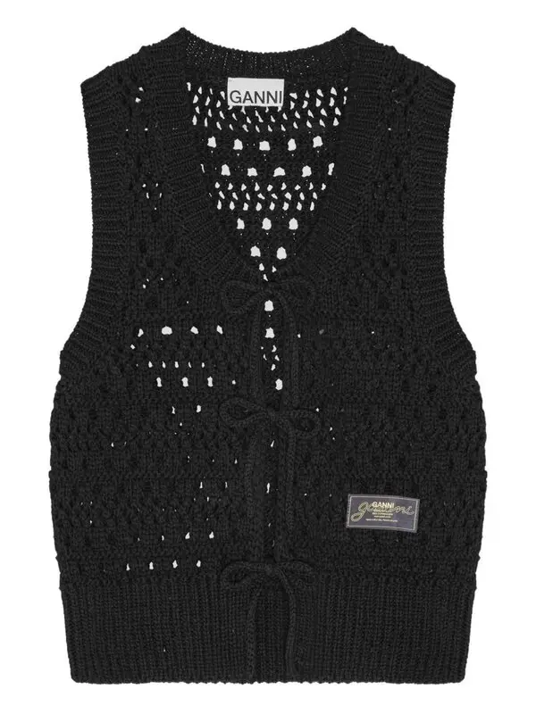 GANNI Open-knit Cardigan