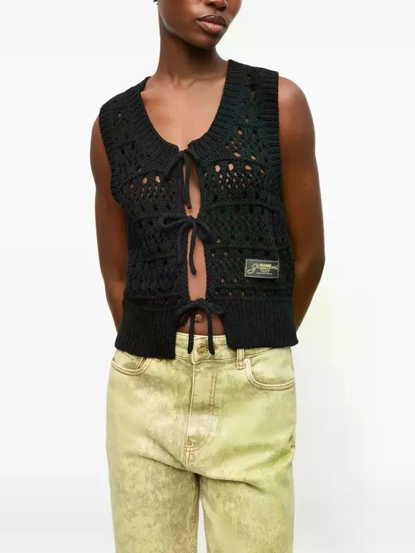 GANNI Open-knit Cardigan