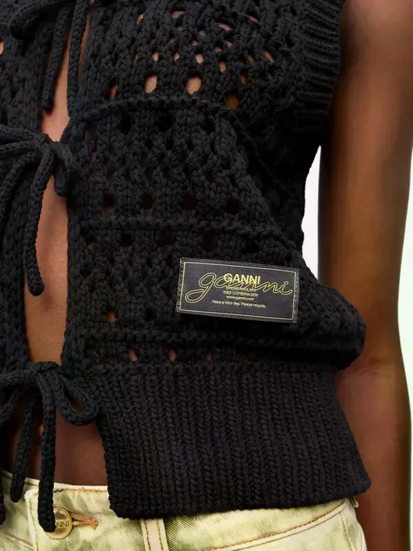 GANNI Open-knit Cardigan