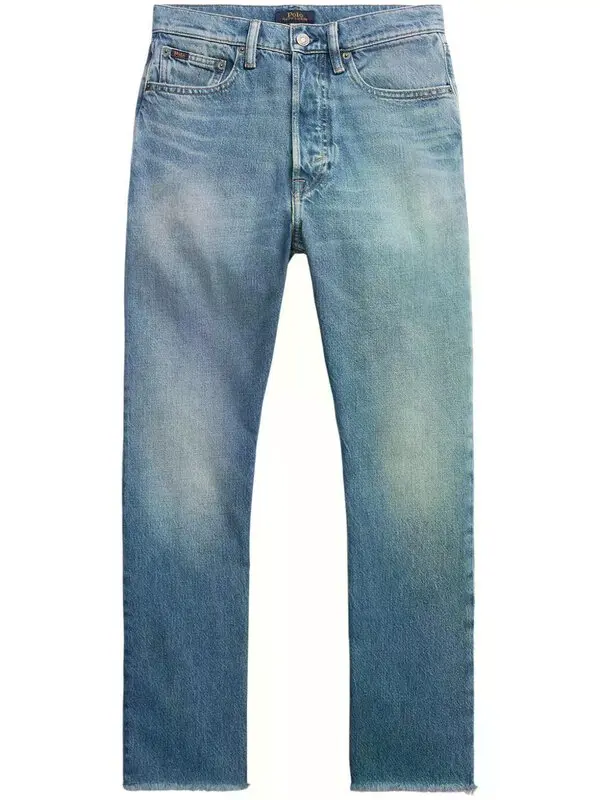 Polo Ralph Lauren Logo-tag High-rise Cropped Jeans - Blue