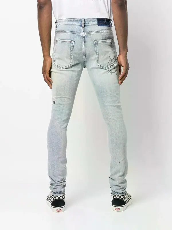 Ksubi Van Winkle Graphic-print Skinny Jeans - Blue