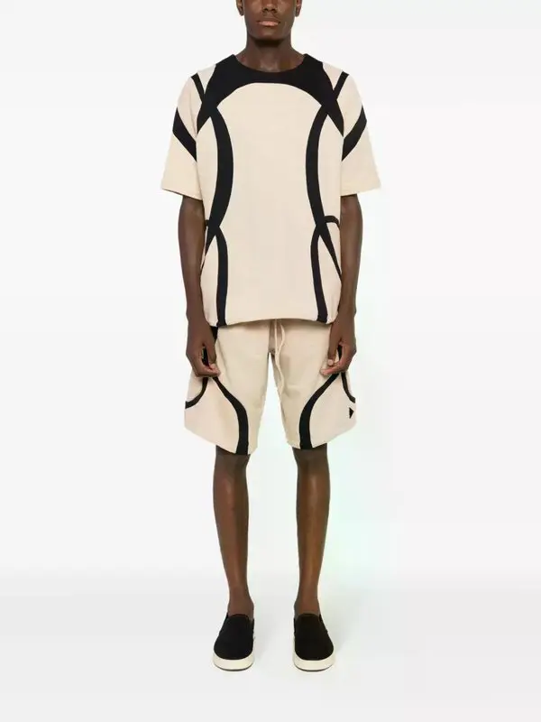 AMIR SLAMA Panelled Cotton T-shirt