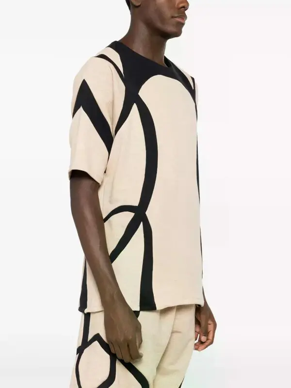 AMIR SLAMA Panelled Cotton T-shirt