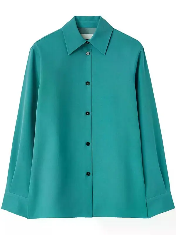 JIL SANDER Pointed-collar Wool Shirt