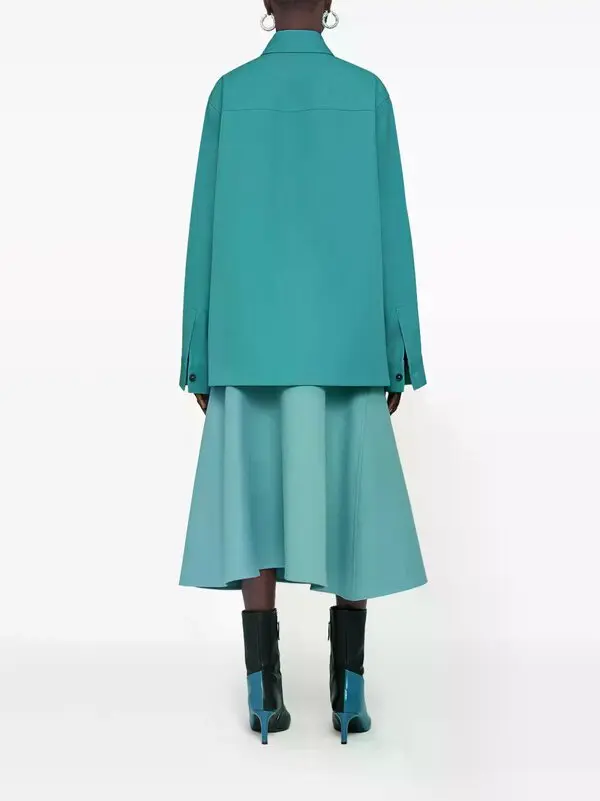 JIL SANDER Pointed-collar Wool Shirt