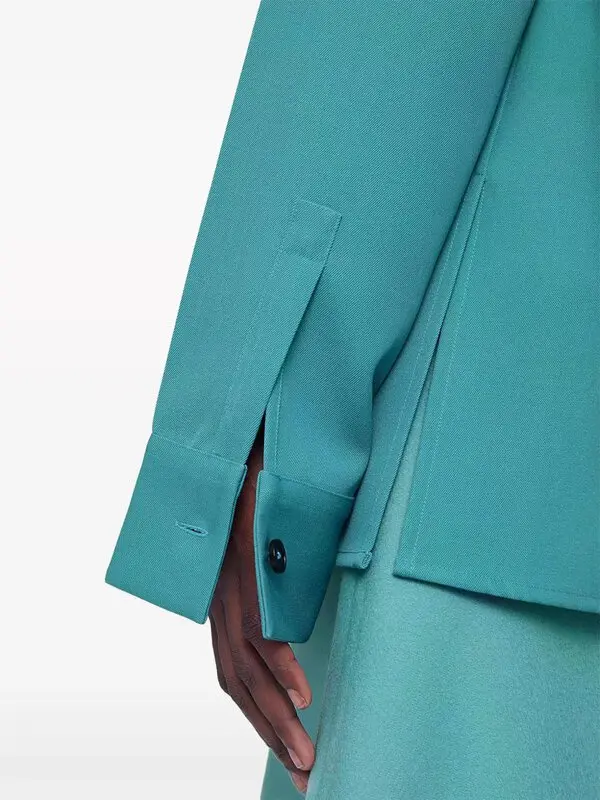 JIL SANDER Pointed-collar Wool Shirt