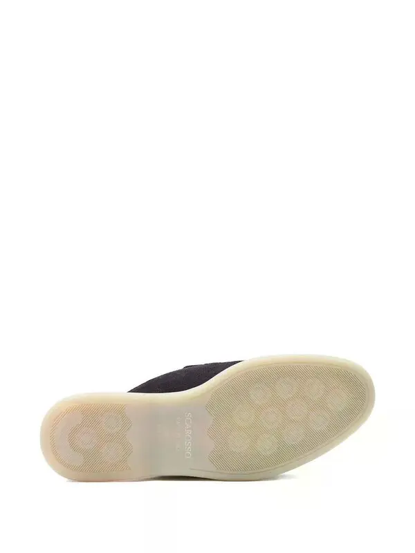 SCAROSSO Suede Slip-on Moccasins - Blue