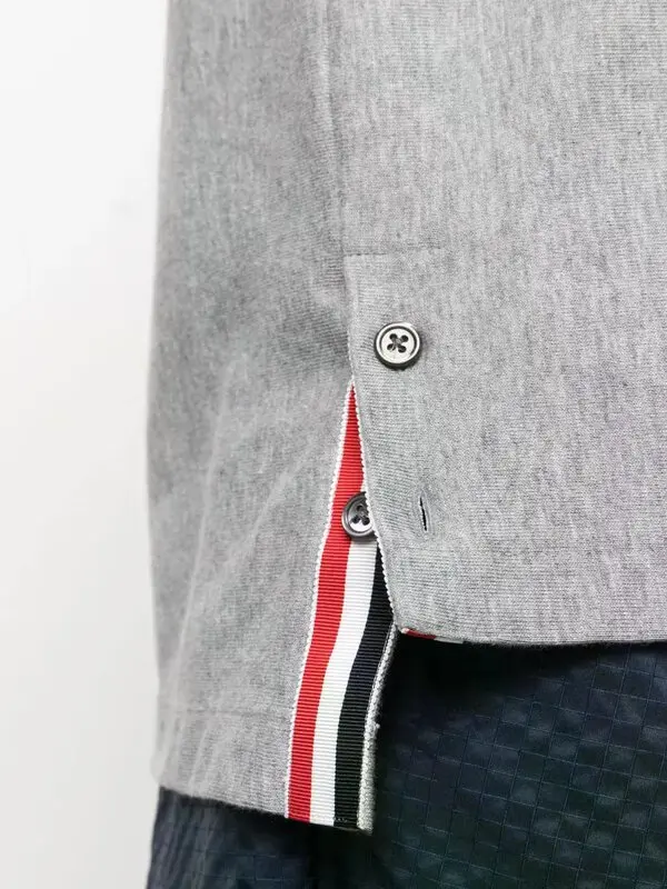 Thom Browne Rwb Stripe Cotton T-shirt - Grey