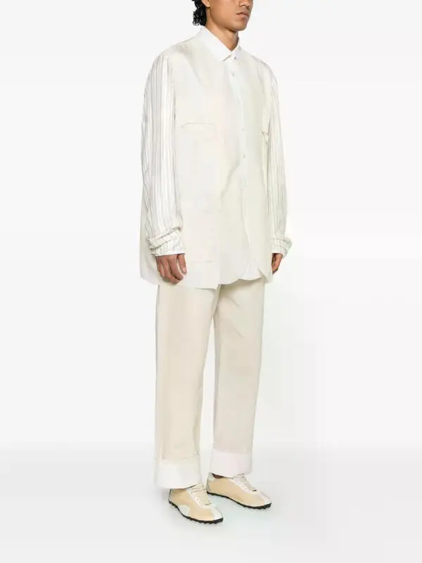 MAISON MARGIELA Striped Layered Overshirt
