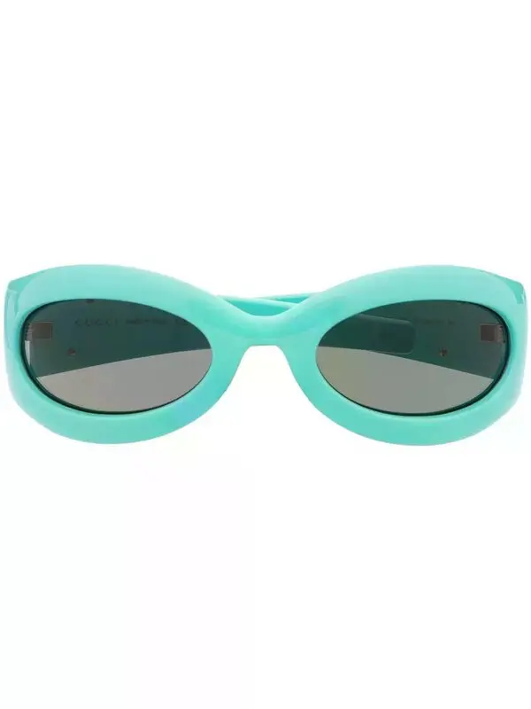 Gucci Geometric-frame Sunglasses - Blue