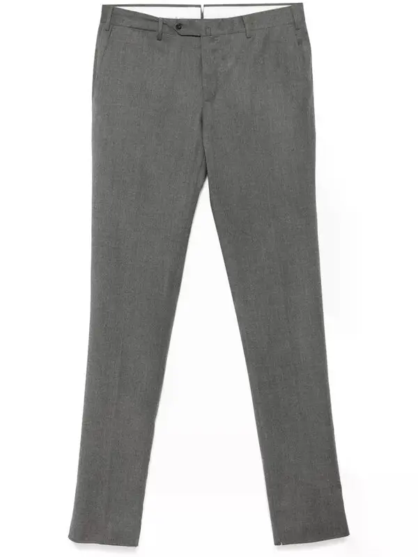 PT TORINO Tapered Virgin Wool Trousers - Grey