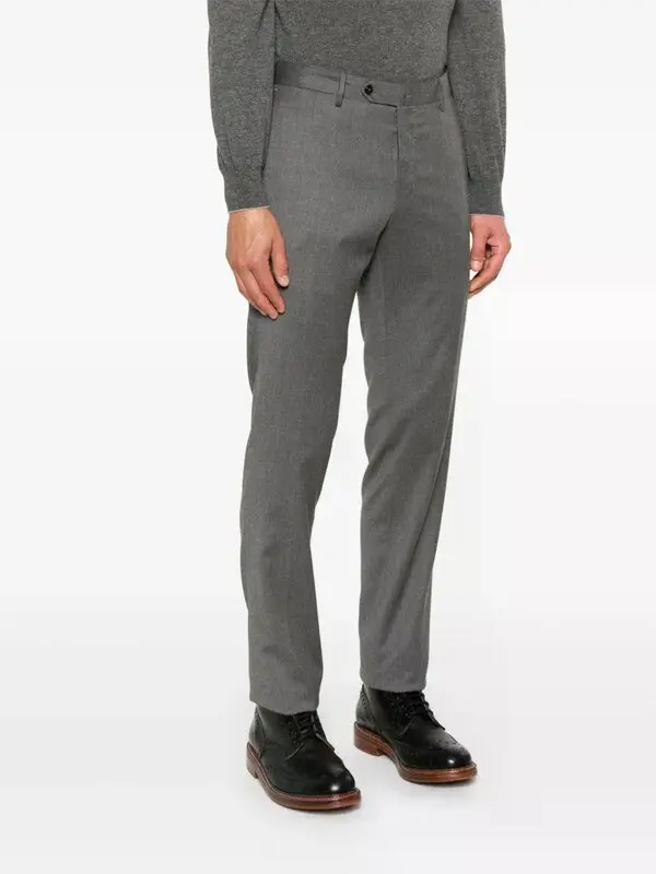 PT TORINO Tapered Virgin Wool Trousers - Grey