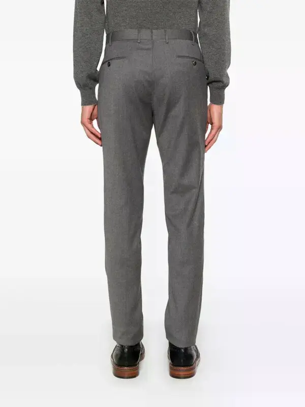 PT TORINO Tapered Virgin Wool Trousers - Grey