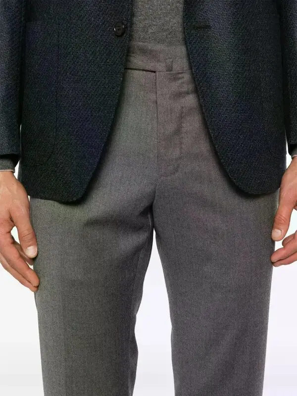 PT TORINO Tapered Virgin Wool Trousers - Grey