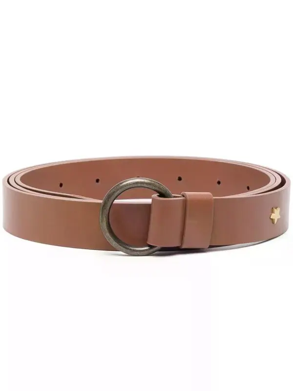 Lorena Antoniazzi Star-embellished Leather Belt - Brown