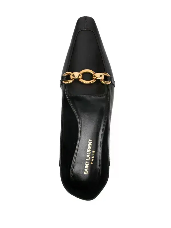 Saint Laurent Chain-link Loafers - Brown