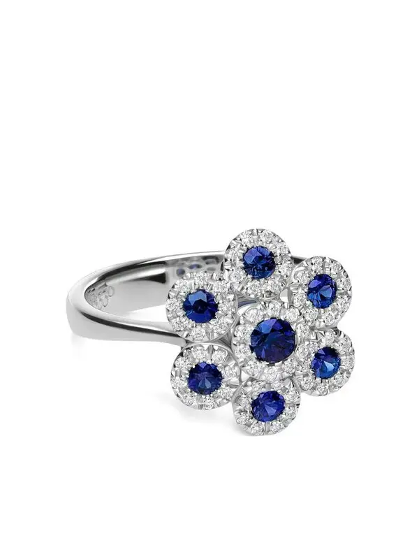 LEO PIZZO 18kt White Gold Sapphire And Diamond Ring