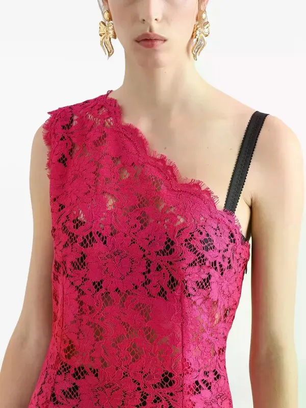 Dolce & Gabbana Floral-lace Mini Dress - Pink