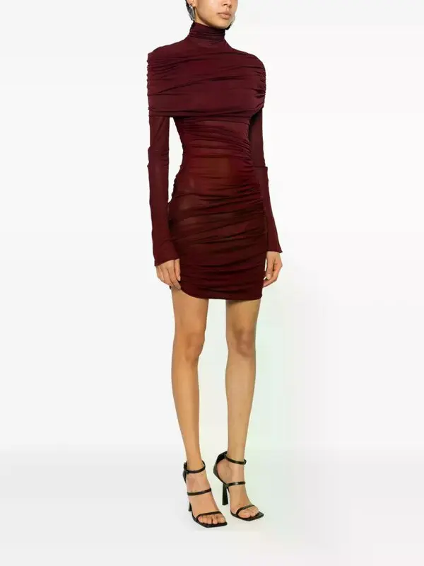 MUGLER Ruched Midi Dress