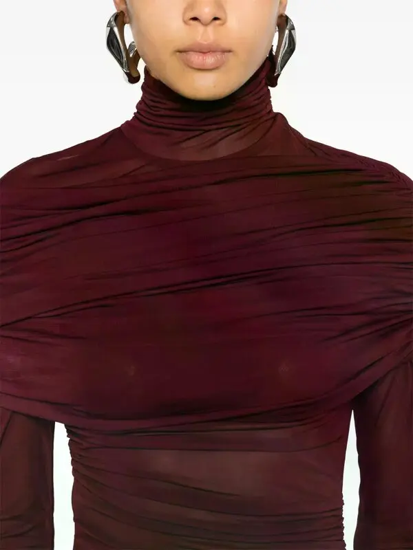 MUGLER Ruched Midi Dress