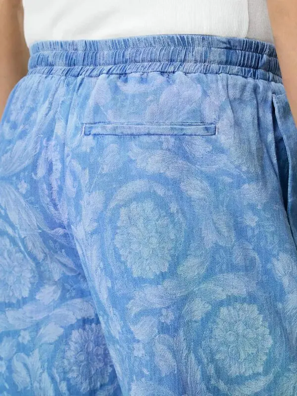 Versace Barocco Chambray Denim Trousers