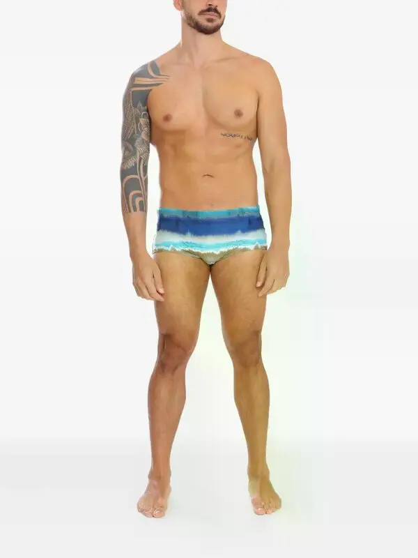 AMIR SLAMA Tie-dye Swim Briefs