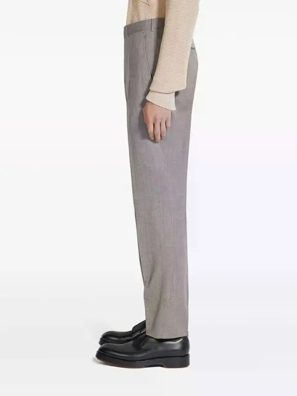 Zegna Trofeo Wool-silk Seersucker Trousers