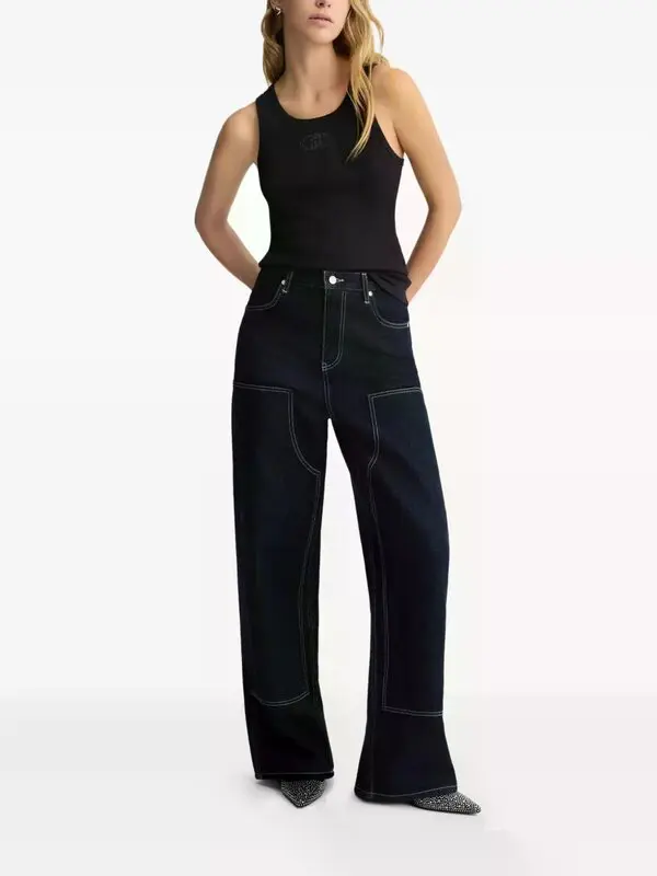 Liu Jo Distressed Wide-leg Jeans