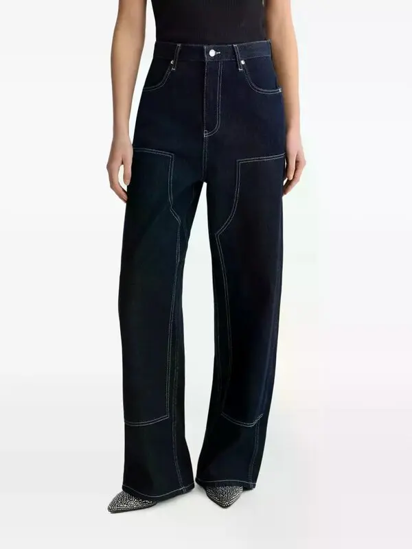 Liu Jo Distressed Wide-leg Jeans