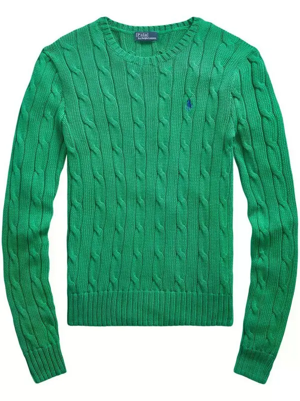 Polo Ralph Lauren Cable-knit Cotton Sweatshirt - Green