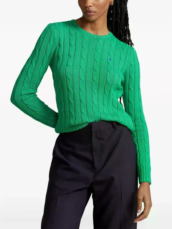 Polo Ralph Lauren Cable-knit Cotton Sweatshirt - Green