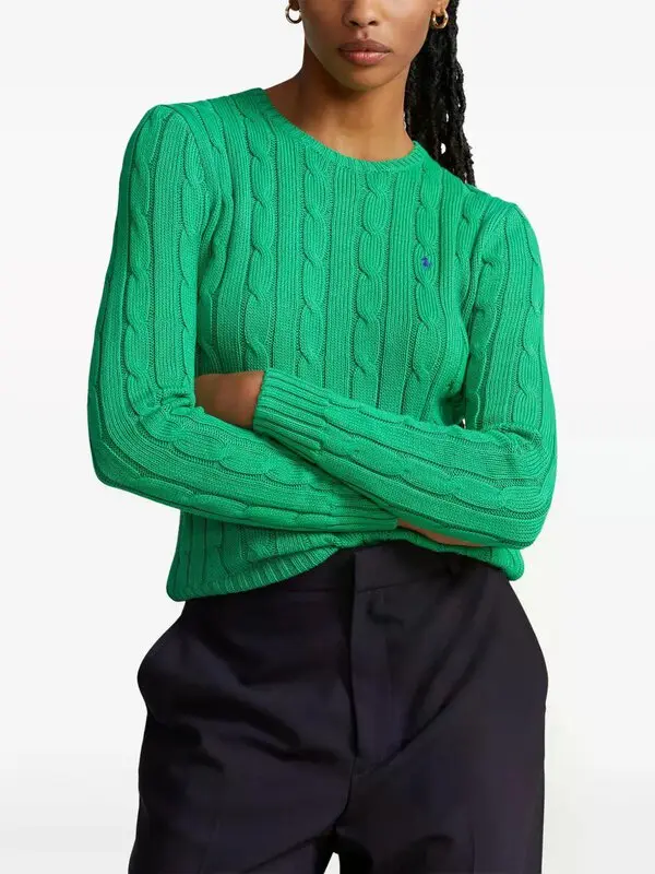 Polo Ralph Lauren Cable-knit Cotton Sweatshirt - Green