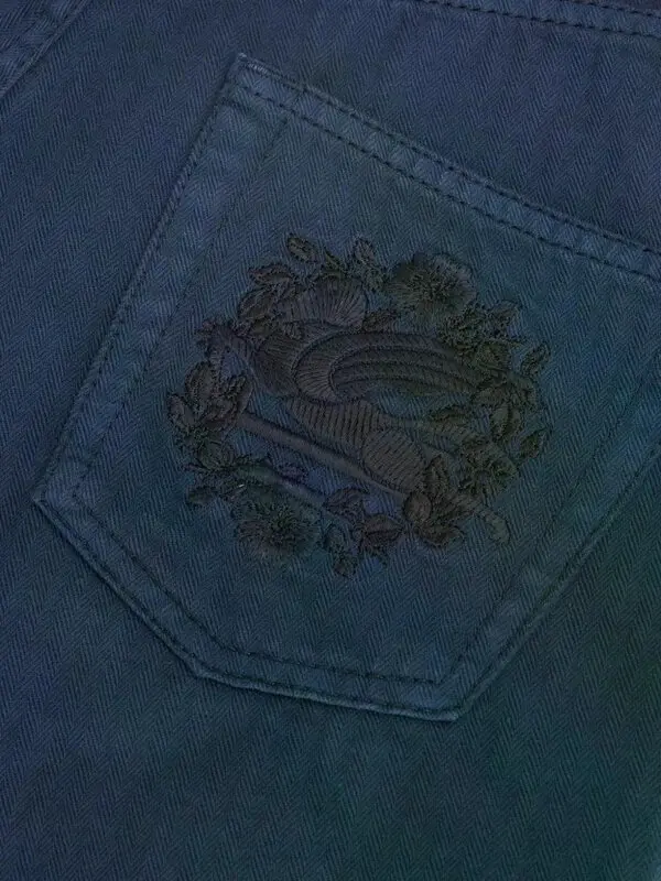 Etro Logo-embossed High-rise Flared Jeans