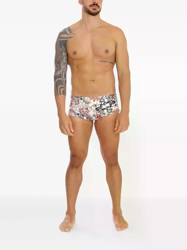 AMIR SLAMA Floral-print Swim Briefs