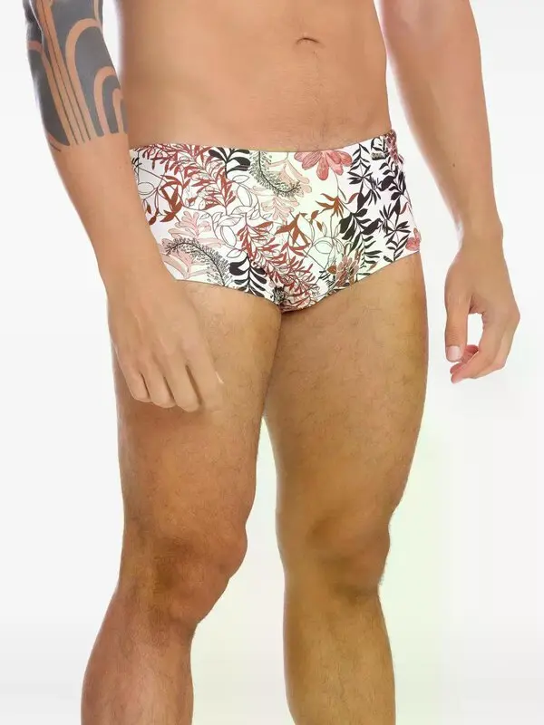 AMIR SLAMA Floral-print Swim Briefs