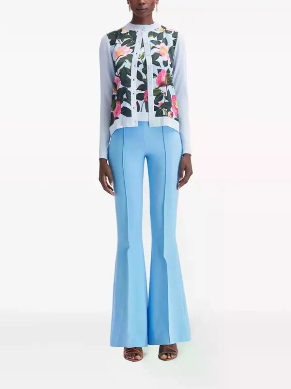 Oscar De La Renta Camellia Button-up Cardigan