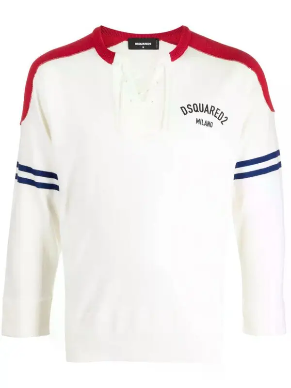 Dsquared2 Logo-print Knitted Jumper - White