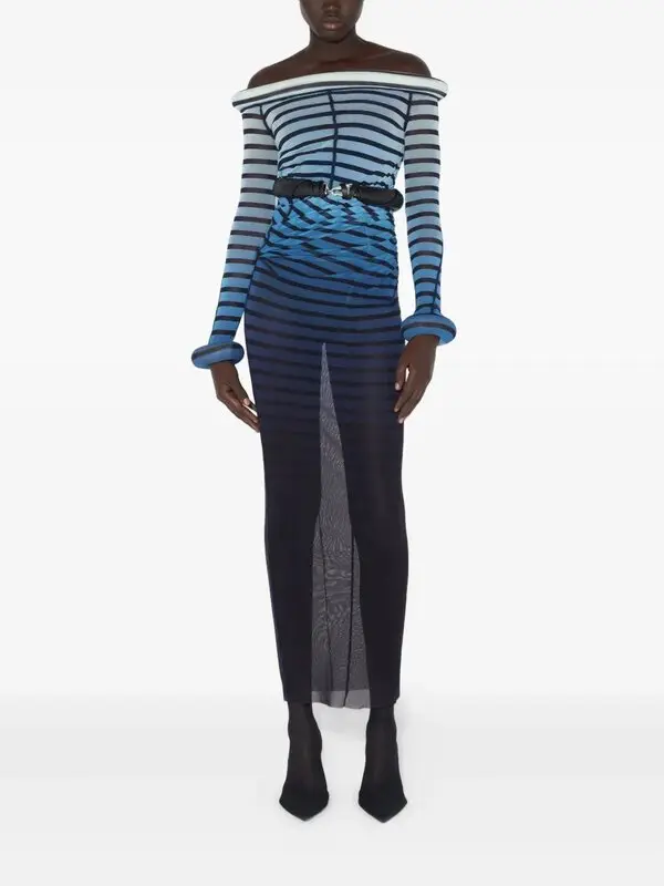 JEAN PAUL GAULTIER Striped Maxi Dress