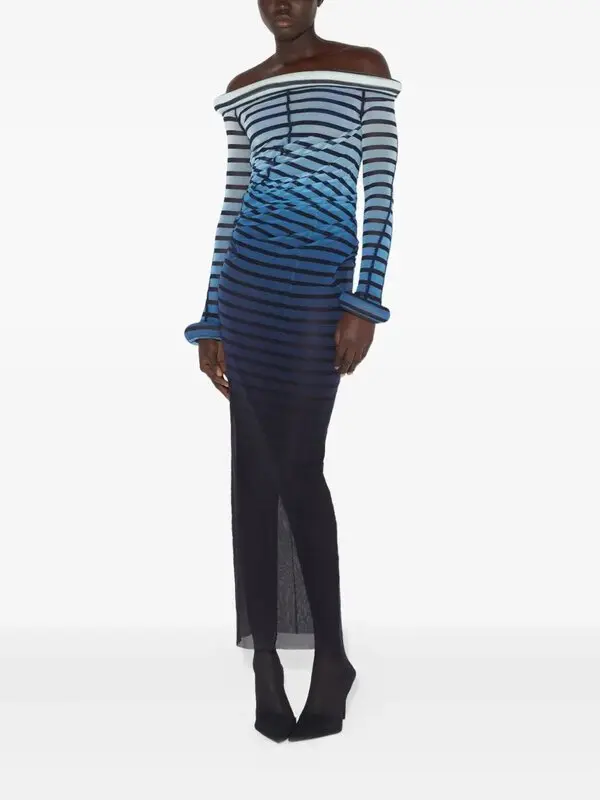 JEAN PAUL GAULTIER Striped Maxi Dress