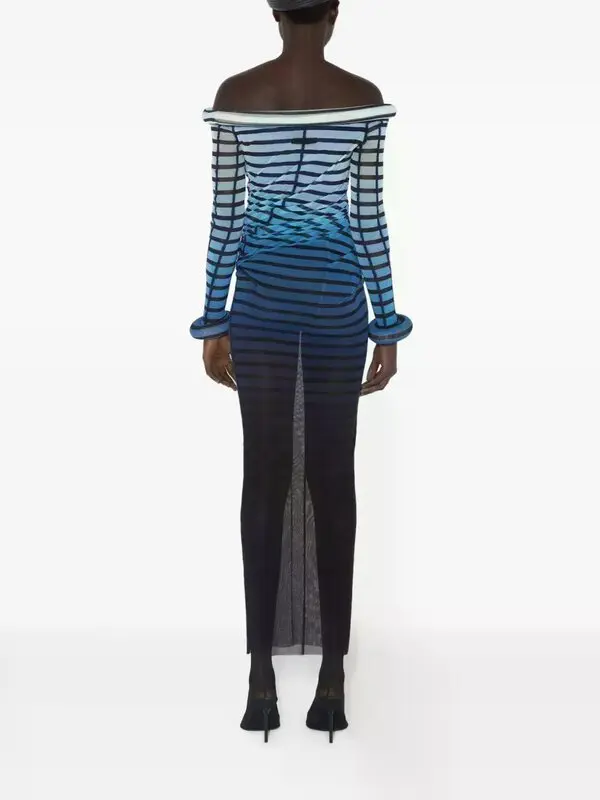 JEAN PAUL GAULTIER Striped Maxi Dress