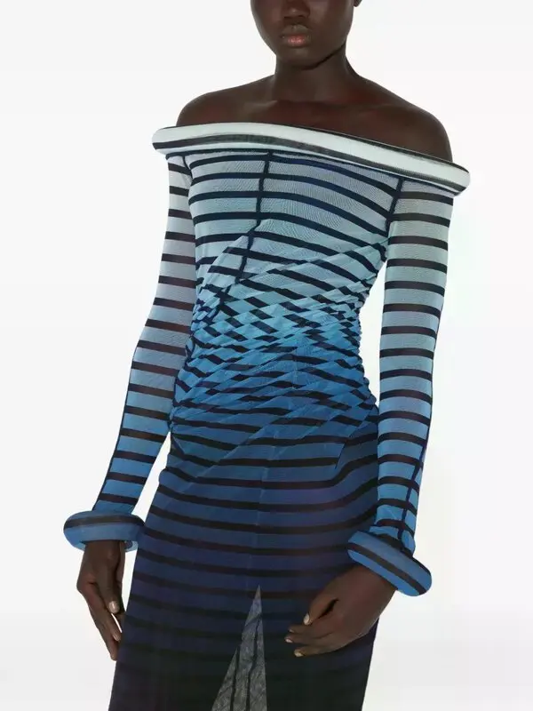 JEAN PAUL GAULTIER Striped Maxi Dress