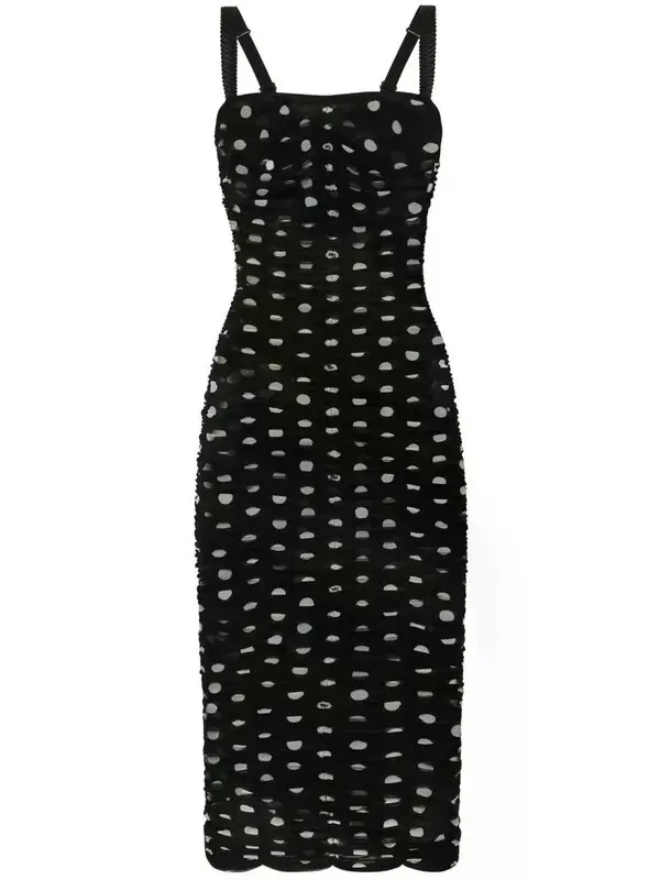 Dolce & Gabbana Polka-dot Tulle Midi Dress