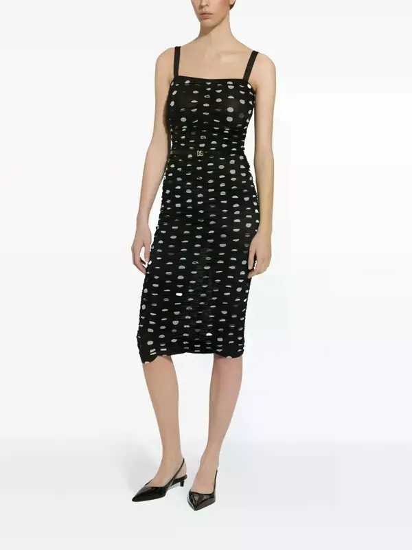 Dolce & Gabbana Polka-dot Tulle Midi Dress