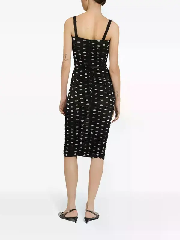 Dolce & Gabbana Polka-dot Tulle Midi Dress